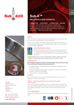 Sub-X Subsea Wellhead, BOP Gaskets